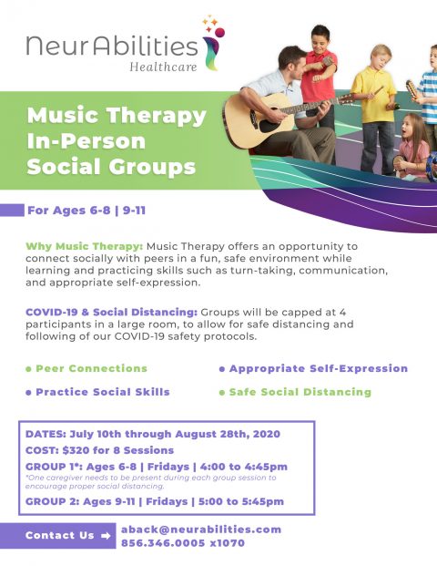 Music Therapy In-Person Groups - NeurAbilities Healthcare